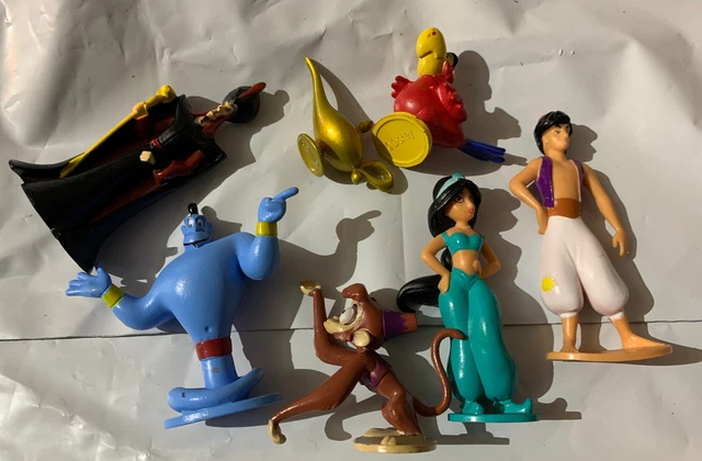 LOT OF DISNEY Aladdin Figure Set Plastic Cake Toppers Toys Preowned ...