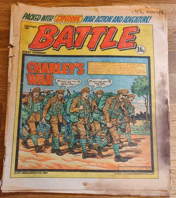 COMIC - VINTAGE Battle Action War Comic Dated 22nd August 1981 UK ...