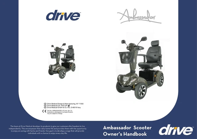 DRIVE - MOBILITY Scooter - Owners Manual- Printed To Order £7.99 ...