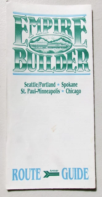 1990'S VINTAGE AMTRAK Empire Builder Route Guide $14.95 - PicClick AU