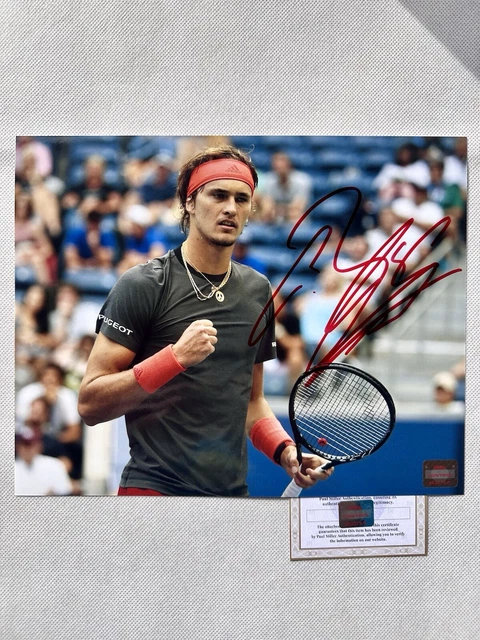 ALEXANDER ZVEREV TENNIS Open Olympic Tenis Wimbledon Signed Autograph ...