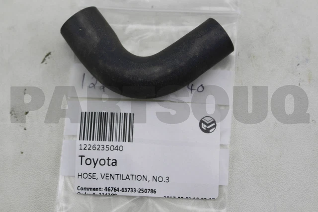 1226266011 GENUINE TOYOTA HOSE, VENTILATION, NO.2 12262-66011 EUR 11,78 ...