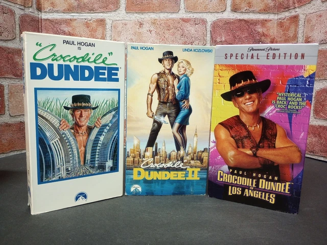 CROCODILE DUNDEE VHS Trilogy, Paul Hogan, Paramount, Los Angeles ...