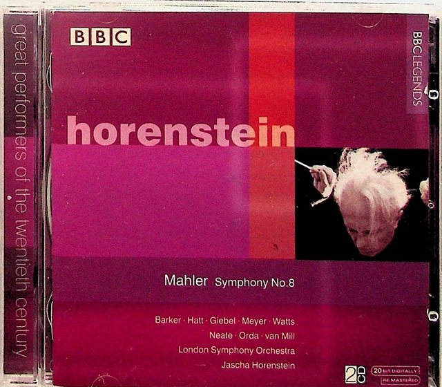 MAHLER: SYMPHONY NO.8 -2-CD -Jascha Horenstein -BBC Legends (Joyce Barker/LSO) £19.99 - PicClick UK