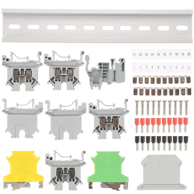 RAIL CONNECTOR STRAIGHT Rod Terminal Block Grounding Circuit Blocks £22 ...
