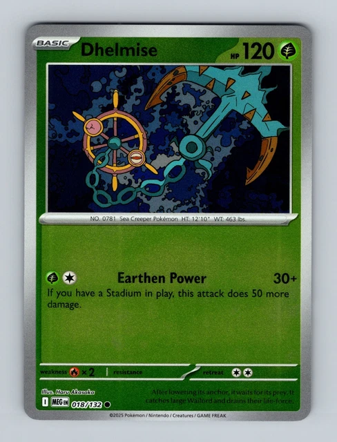 POKEMON TCG - Mega Evolution (MEG EN) Dhelmise - #018/132 - Reverse ...