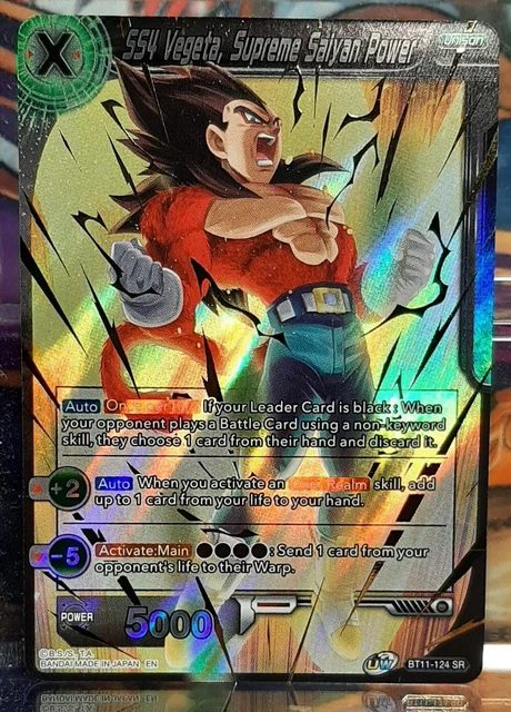 DRAGON BALL SUPER - SS4 Vegeta, Supreme Saiyan Power - BT11-124 - SR ...