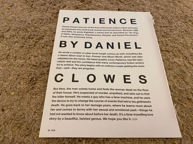 VBK16 ARTICLE & Pictures. Daniel Clowes Comic Book Author £9.00 ...