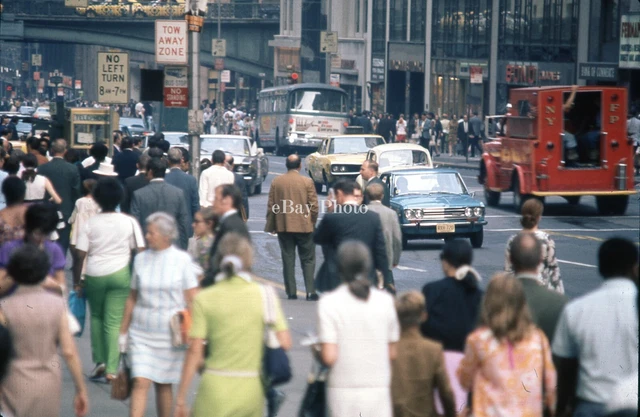 FIRE APPARATUS SLIDE- FDNY NYFP Fire Patrol Unit on City Street Circa ...