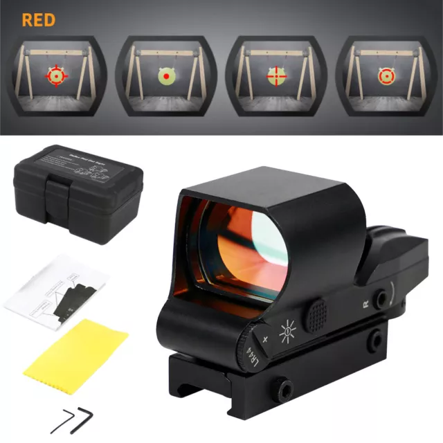 RED DOT REFLEX Sight with 20mm Weaver Picatinny Mount Glock Pistol ...