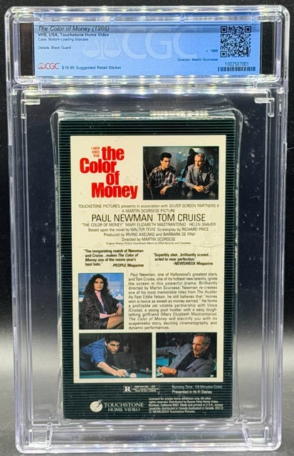 THE COLOR OF Money VHS Tape Touchstone Logo Sticker Sealed CGC 9.6 A++ ...