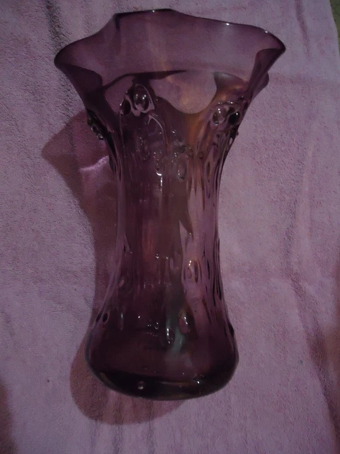 ART NOUVEAU VIOLET /Purple & Clear Glass Original Vase EUR 30,27 ...