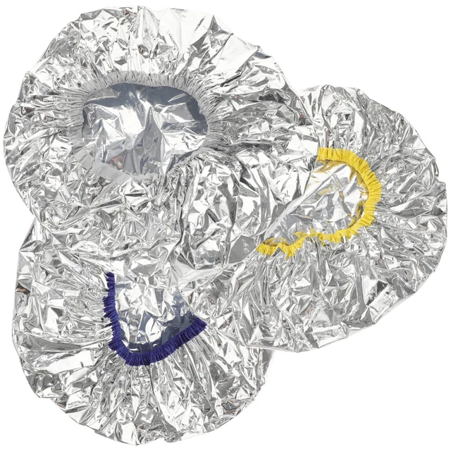 3 PCS HAARMASKENKAPPE Aus Zinnfolie 30.00X30.00X0.60CM Alufolie Alufolienhut EUR 6,95 - PicClick FR