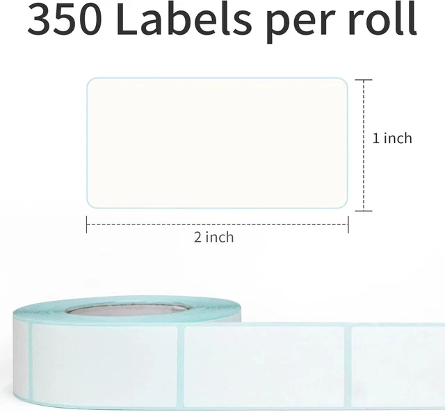 350 STICKERS DISSOLVABLE Food Labels 1X2 Inch for Containers 350 Labels ...