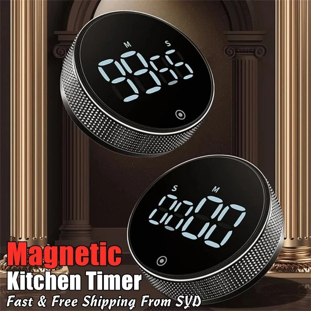 MAGNETIC LED DIGITAL Kitchen Timer Countdown Alarm Cooking Shower Study ...
