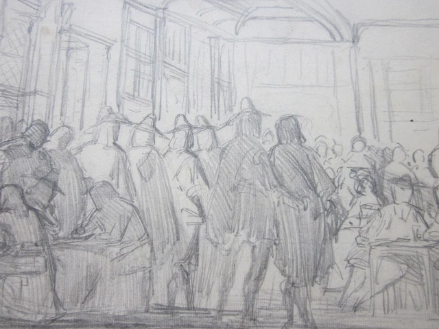 ANTIQUE C19TH OLD Master style Drawing of a Tavern Scene £60.00 ...