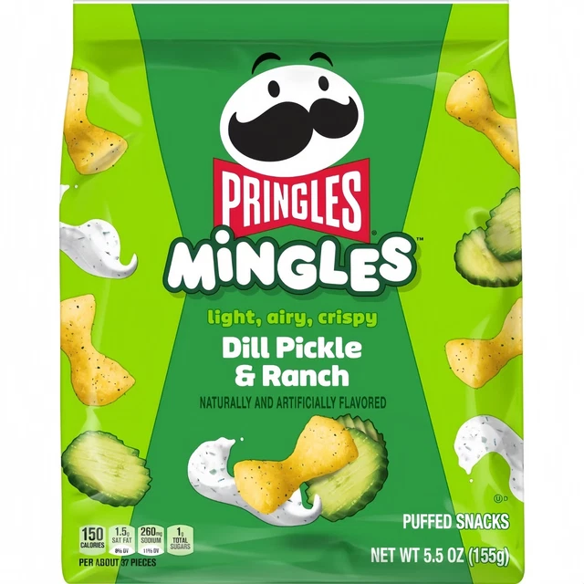 PRINGLES MINGLES DILL Pickle & Ranch 155g Bag USA Import £6.99 ...