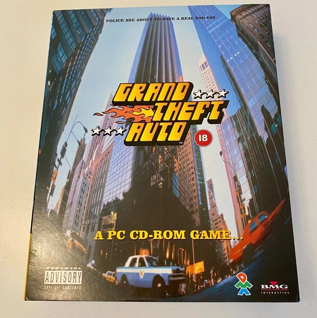 GRAND THEFT AUTO GTA 1 - 1997 Original Big Box PC CD-ROM - Box & Game ...