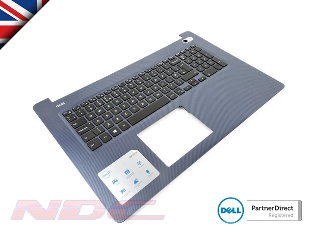 NEW DELL G3-3779 Recon Blue Palmrest & UK ENGLISH Backlit Keyboard ...