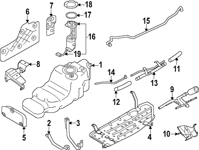GENUINE NISSAN FUEL Pump Assembly Seal 17342-6CT0A $67.40 - PicClick CA