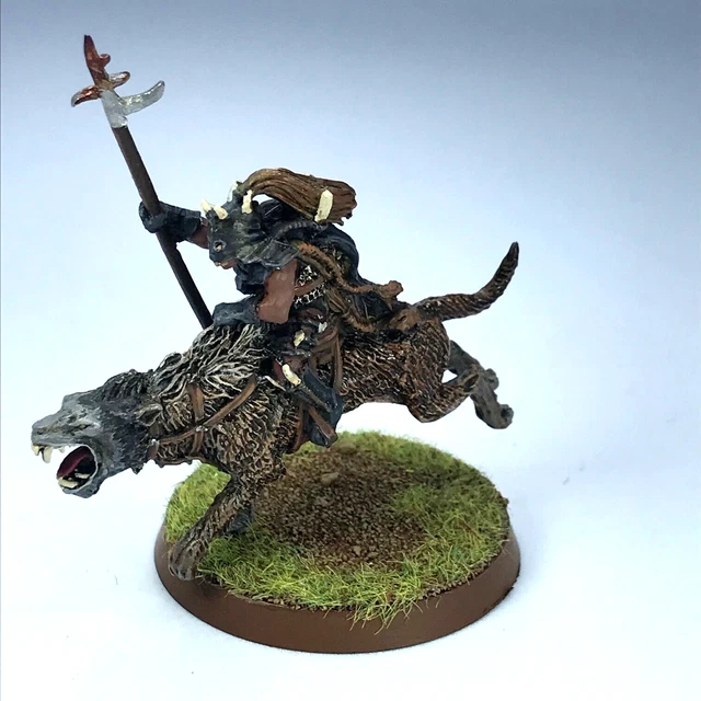 ORC WARG RIDER - Painted - LOTR / Warhammer / Lord of the Rings Metal ...