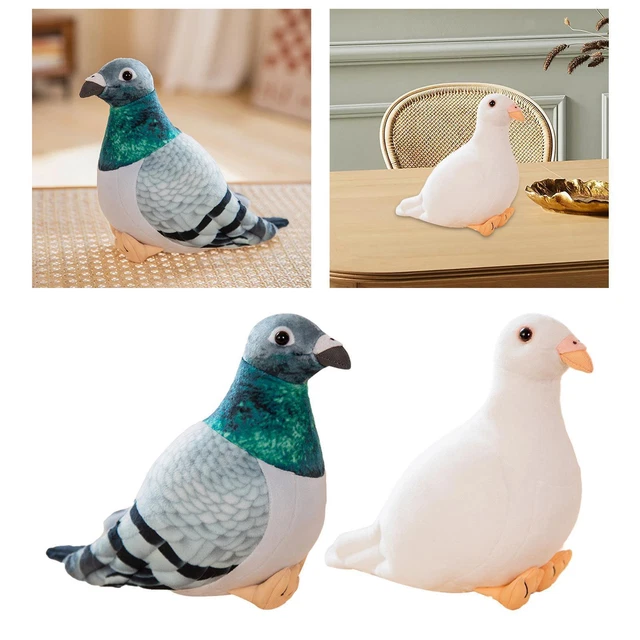 BIRD STUFFED ANIMAL Simulated Pigeon Plush Toy Doll Baby Sleeping Toys ...