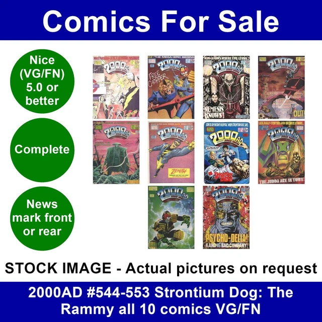 2000AD #544-553 STRONTIUM Dog: The Rammy all 10 comics VG/FN EUR 23,31 ...