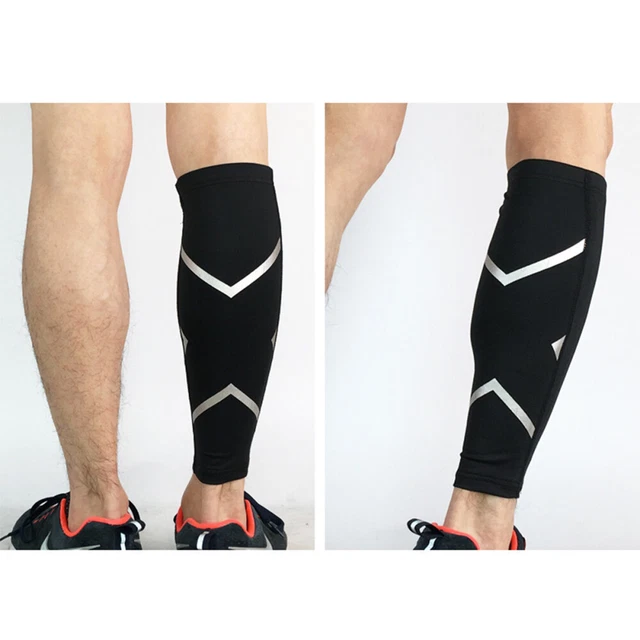 BASKETBALL LEG SLEEVE Sports Shin Guard Calf Sleeves Knee Brace Support ...