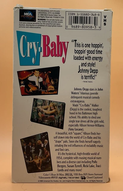 CRY-BABY VHS 1990 Johnny Depp John Waters **Buy 2 Get 1 Free** £19.72 ...