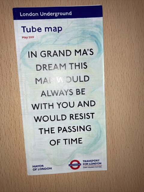 LONDON UNDERGROUND TUBE Map. (. 2019. May. ) £1.50 - PicClick UK