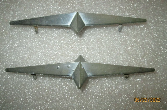 1950S - 1960S MERCURY METEOR STAR FENDER TRUNK EMBLEM BADGE PAIR ...