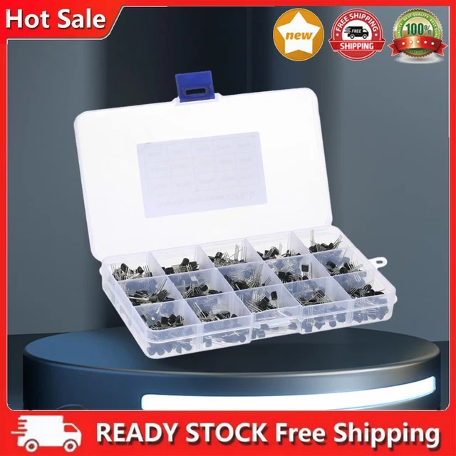 600PCS NPN PNP Transistor with Plastic Box Transistor Set Assortment TO ...