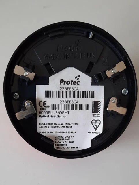 PROTEC 6000PLUS/OPHT OPTICAL Smoke & Heat Sensor. Black. New £19.99 £19 ...