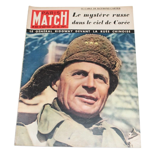 MAGAZINE / REVUE Paris Match n° 112 du 12/05/1951 le Général Ridgway EUR 5,00 - PicClick FR