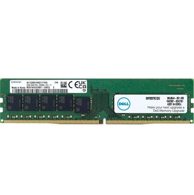 RAM ECC DELL SNP9D57RC/32G 32 GB PC4-25600AA-E 2RX8 DDR4-3200 MHz EUR ...