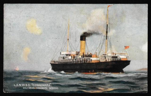 LONDON & NORTH Western Railway S.S. CONNEMARA (1896-1906) Holyhead ...