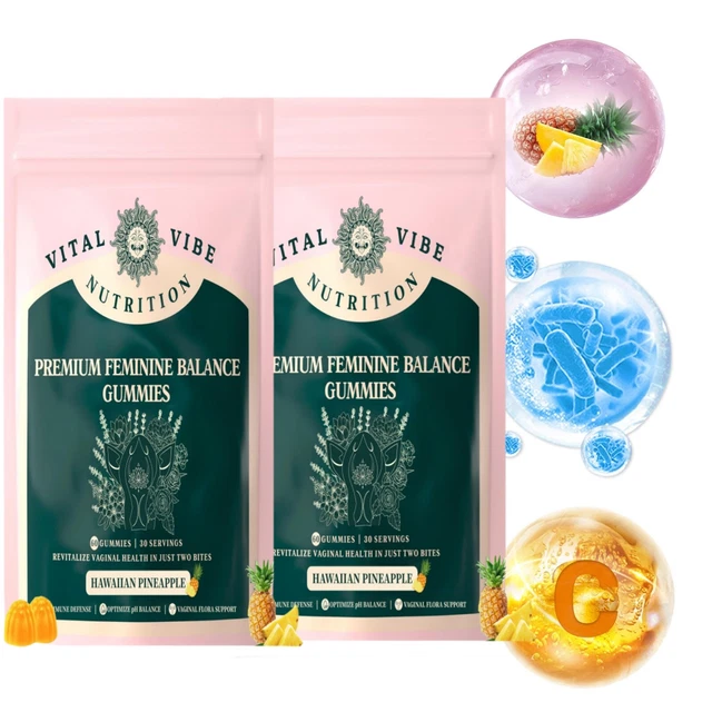 PROBIOTIC FEMININE GUMMIES 2 Pack | pH Balance & Vaginal Flora Support ...