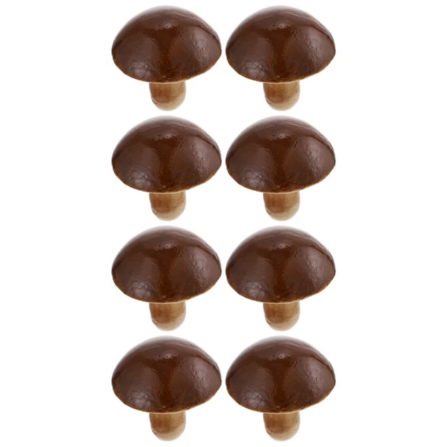 8 PCS MINI Mushroom Cake Topper Simulation Shelf Decoration Figurines ...