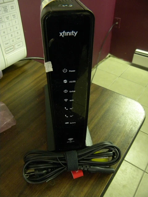 XFINITY WIFI BATTERY backup router modem model tg862g/ct WIFI 802.11n ...