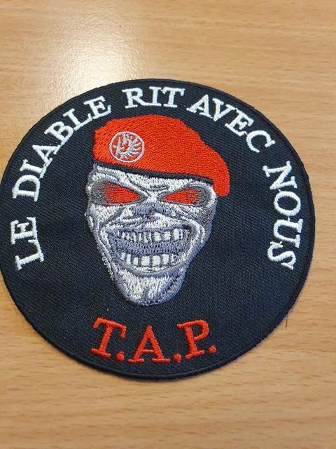 PATCH THERMOCOLLANT BRODÉ TAP le diable rit avec nous beret rouge EUR 6 ...