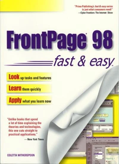 FRONTPAGE 98 FAST and Easy (Fast & Easy (Premier Press))-Coletta EUR 4 ...
