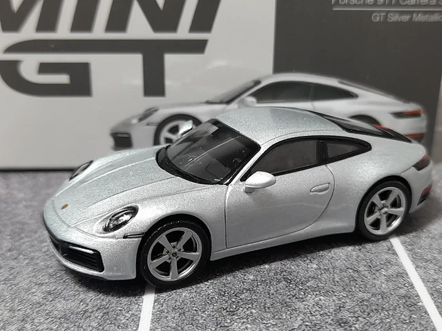MINI GT PORSCHE 911 Carrera S 992 GT Silver LHD 1:64 Scale Mint & Boxed ...
