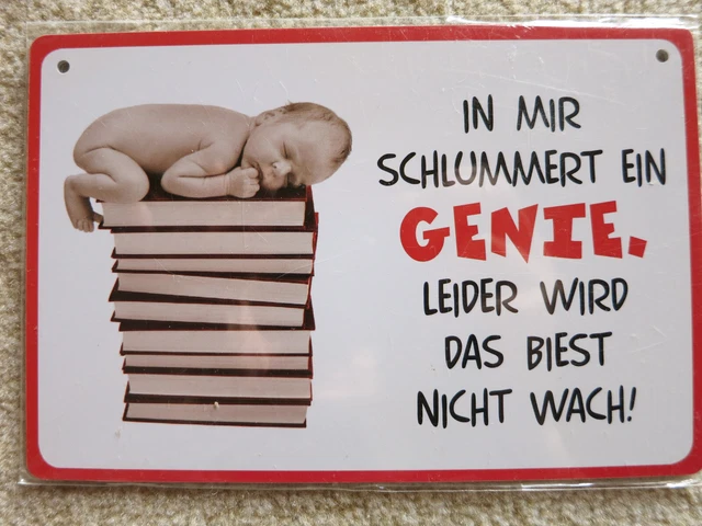 ALBATROS GMBH SCHILD/POSTKARTE, witzig, Thema: Genie, NEU, in OVP EUR 2 ...