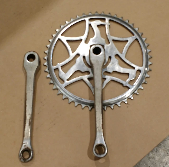 VINTAGE 1950/60S RALEIGH 48 tooth forward facing Heron head crank set ...