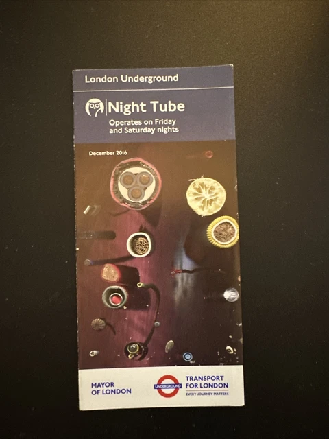 LONDON UNDERGROUND NIGHT Tube map - December 2016 edition £0.99 ...