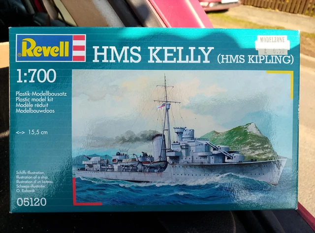 H..M.S KELLY (ALTERNATE Build HMS Kipling) Kit No 05120 Revell 1:700 £6 ...