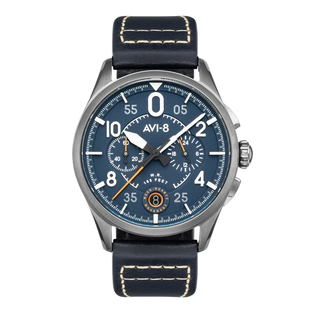 AVI-8 SPITFIRE LOCK Chronograph Channel Blue Watch - Brand New £149.52 ...