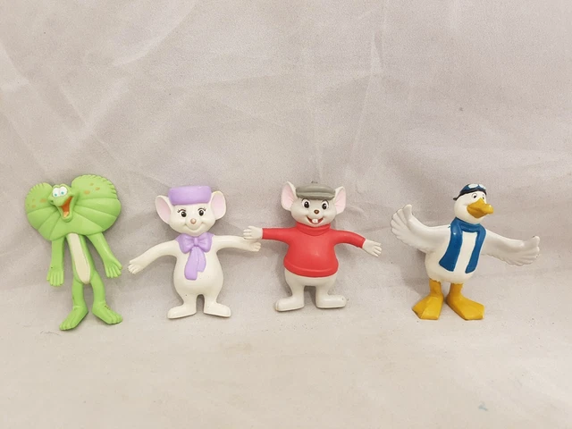VINTAGE DISNEY THE Rescuers Down Under Bendable 3" Figures Full Set Of ...