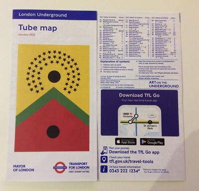 LONDON UNDERGROUND TUBE Map / Guide 2022 January £1.00 - PicClick UK