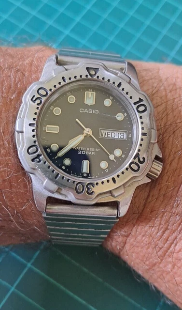 IPER RARE VINTAGE 90s Casio MD-747 Diver Marlin Watch Japan *Module 709 ...